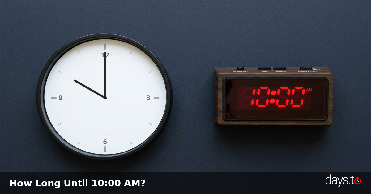 How Long Until 10:00 AM? | Countdown Timer
