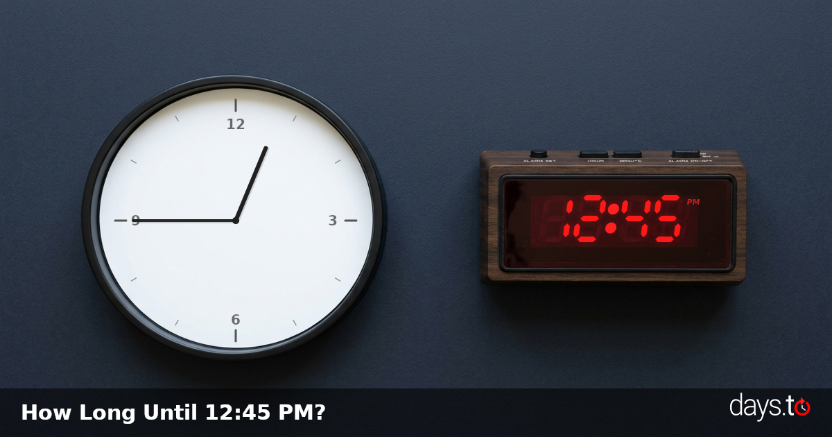 How Long Until 12:45 PM? | Countdown Timer