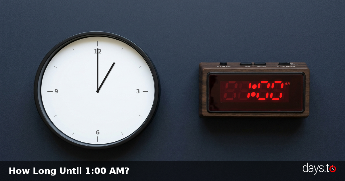 How Long Until 1:00 AM? | Countdown Timer
