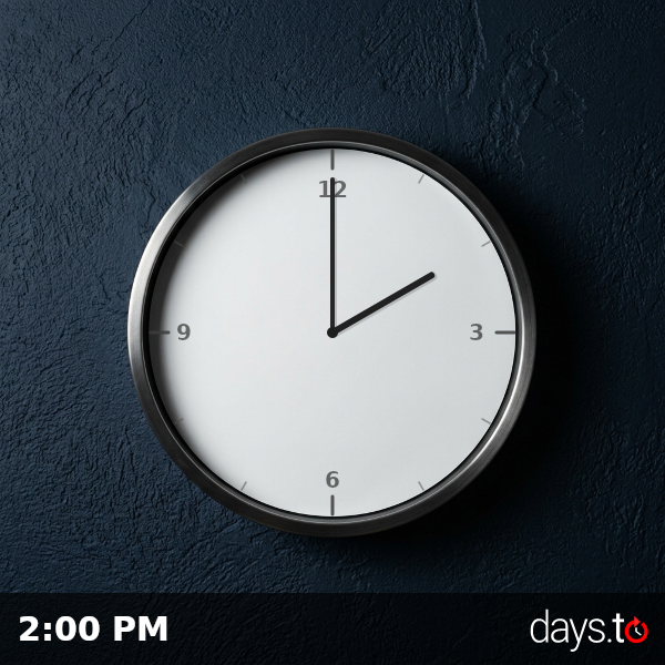 How Long Until 2:00 PM? | Countdown Timer