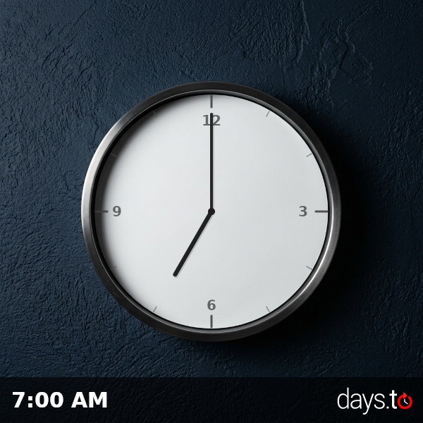 How Long Until 7:00 AM? | Countdown Timer
